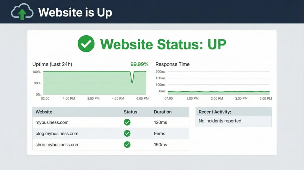 Website Is Up or Down? Check in Seconds - Website is up